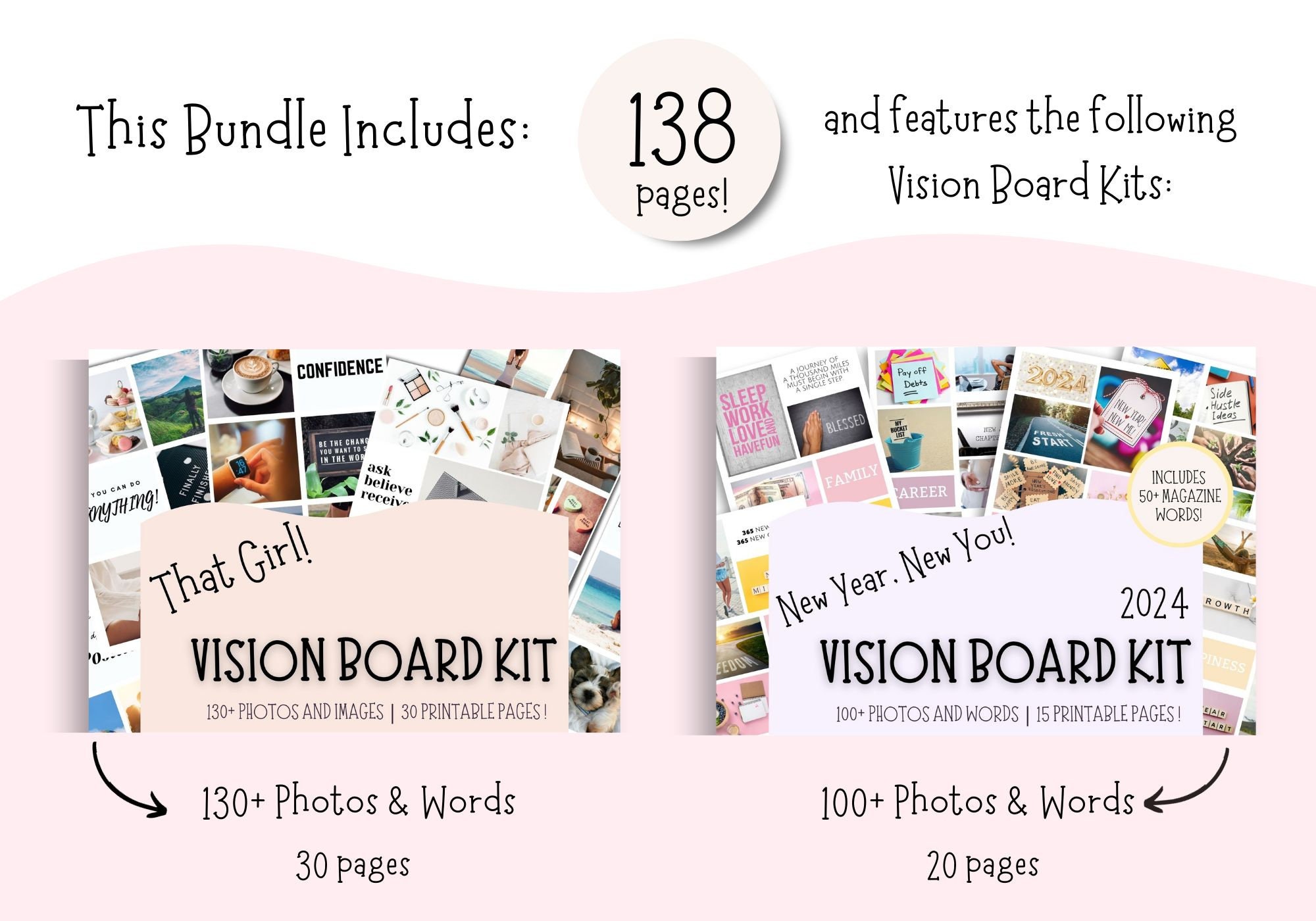 Women's Vision Board Bundle, Vision Board Kit for Women, Vision Board ...