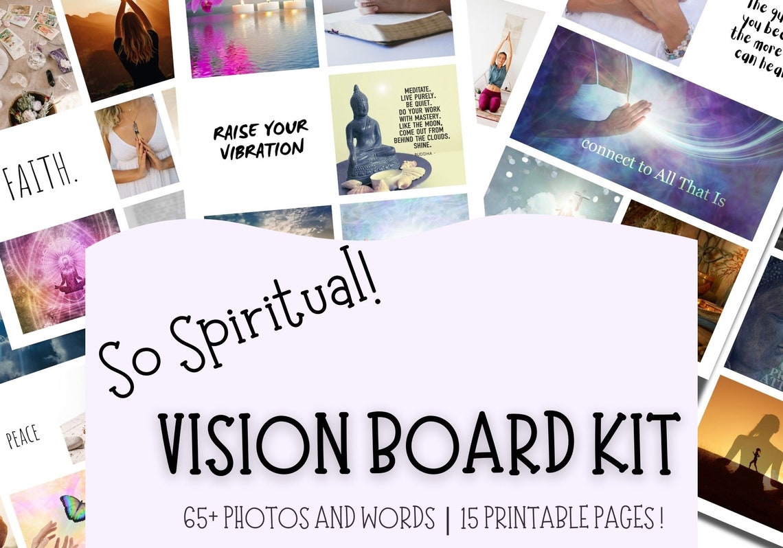 Spiritual Vision Board Printable Vision Board Kit Vision - Etsy