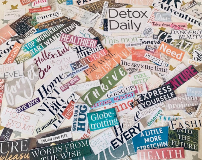Vision Board 2025 Words, Printable Magazine Words, Printable Paper ...