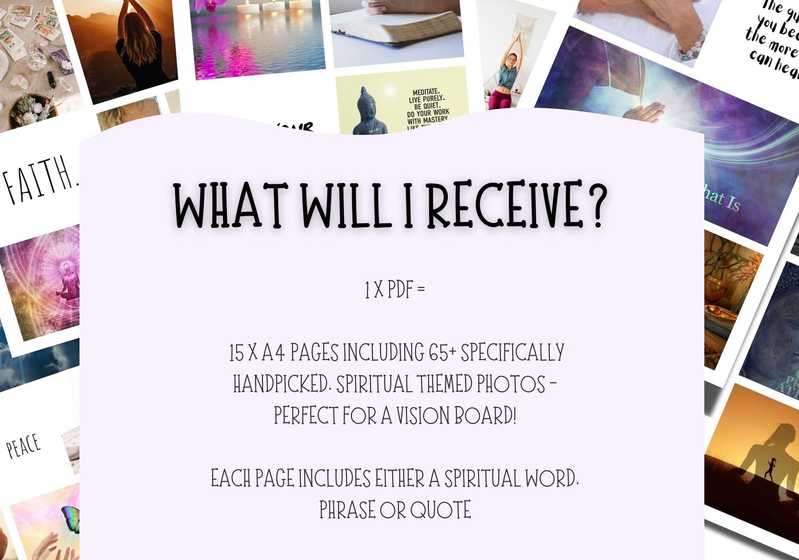 Spiritual Vision Board Printable Vision Board Kit Vision - Etsy