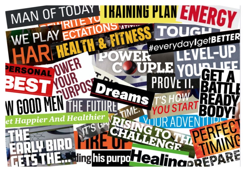 Mens Vision Board Printable, Magazine Words Cutouts, Boys Vision Board ...