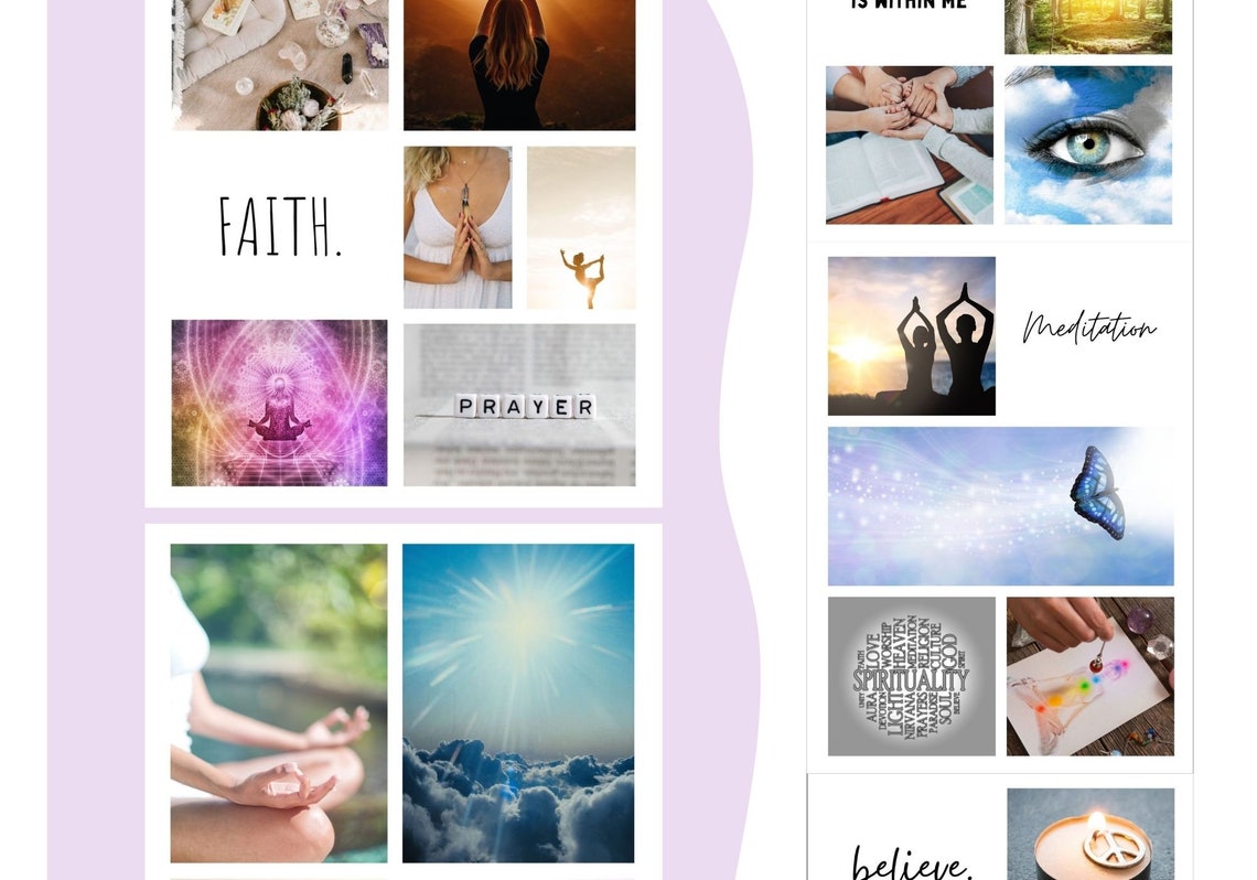 Spiritual Vision Board Bundle for Women Vision Board Printable Vision ...