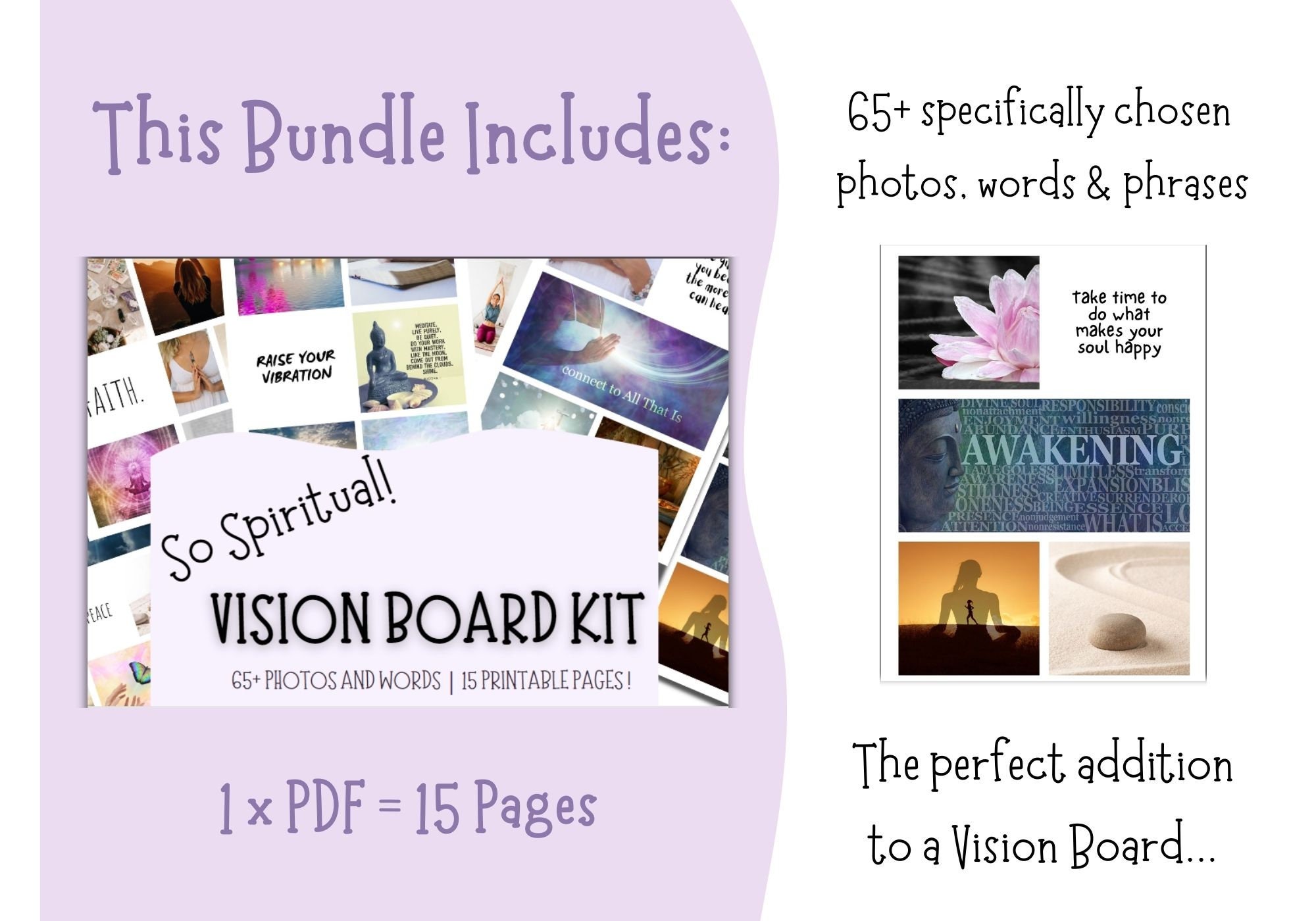 Spiritual Vision Board Bundle for Women Vision Board Printable Vision ...