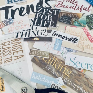 Vision Board 2026 Words, Printable Magazine Words, Printable Paper ...