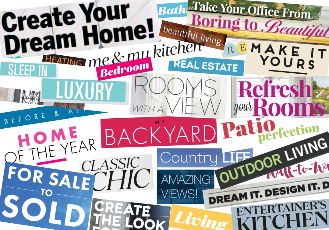 Dream Home Magazine Words! Vision Board Words Printable, Vision Board ...