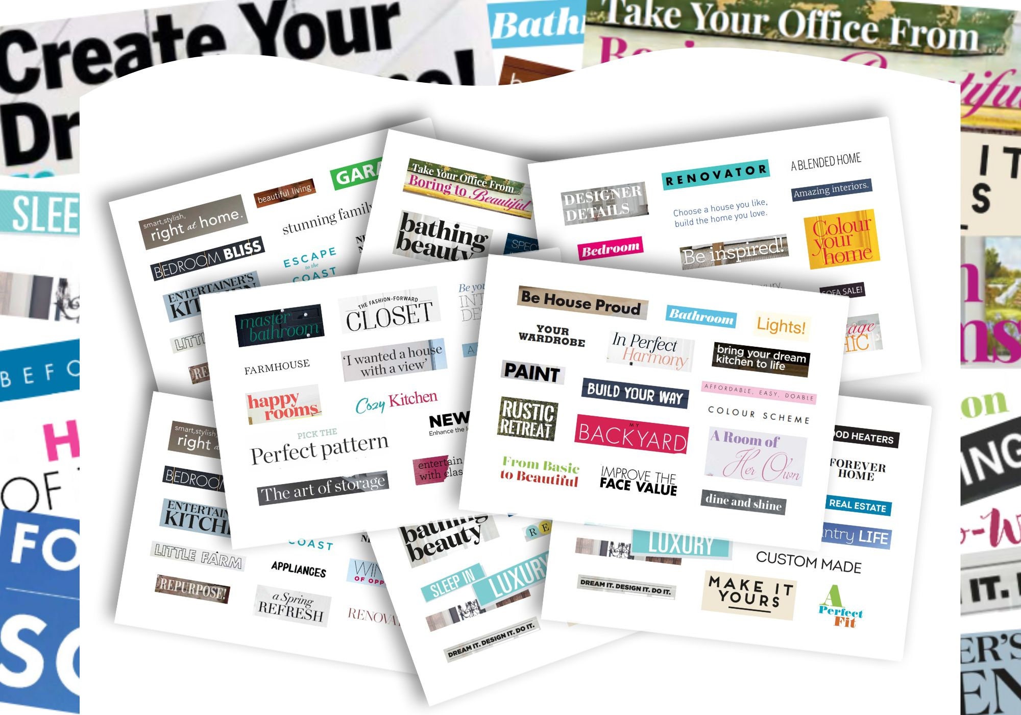 Dream Home Magazine Words! Vision Board Words Printable, Vision Board ...