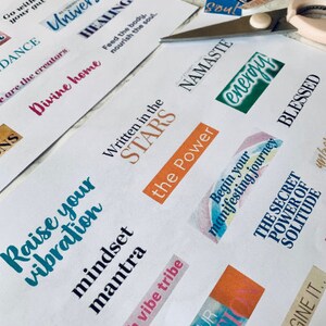 Spiritual Magazine Words, 30 Vision Board Kit Words, Spiritual Vision ...