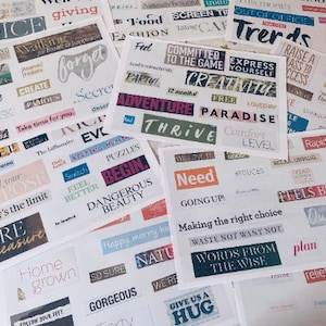 Real Magazine Words! Vision Board Words Printable, Vision Board Party ...