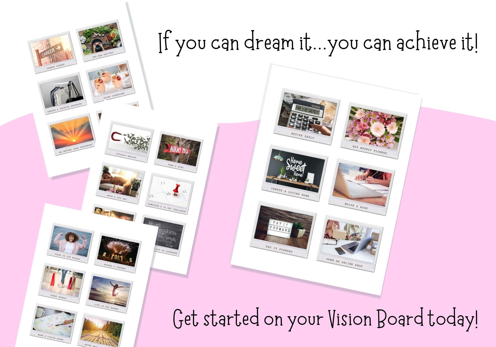 Vision Board Kit for Women, Vision Board Printable Kit, Vision Board ...
