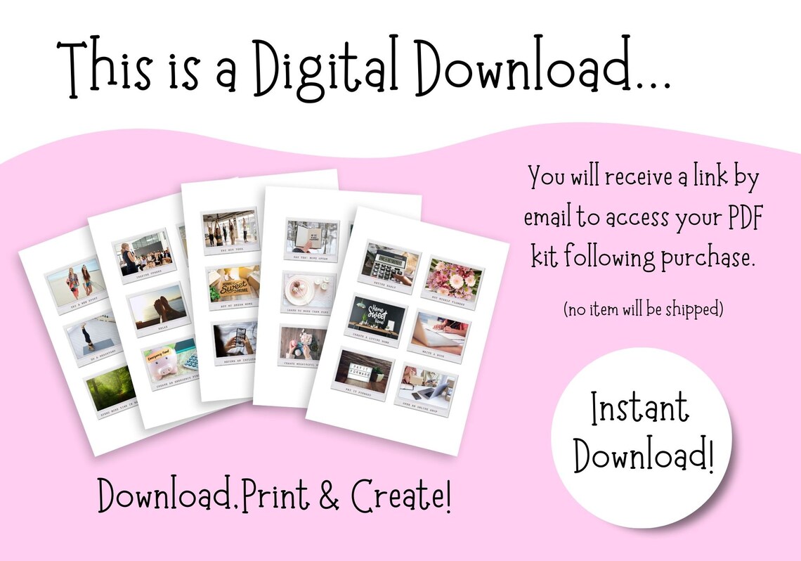 Vision Board Kit for Women, Vision Board Printable Kit, Vision Board ...