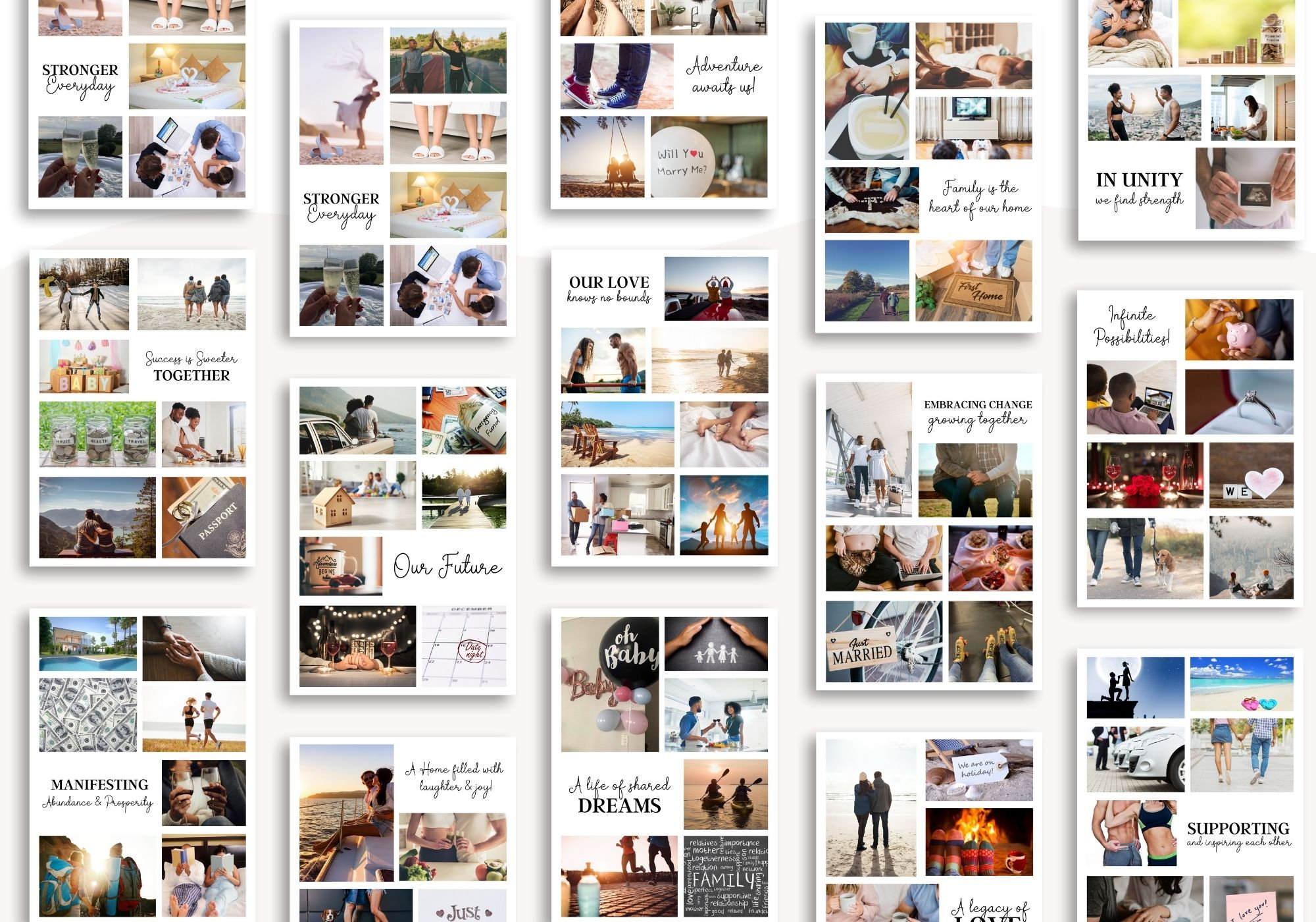 Couples Vision Board Kit, Vision Board Printable, Vision Board 2026 ...