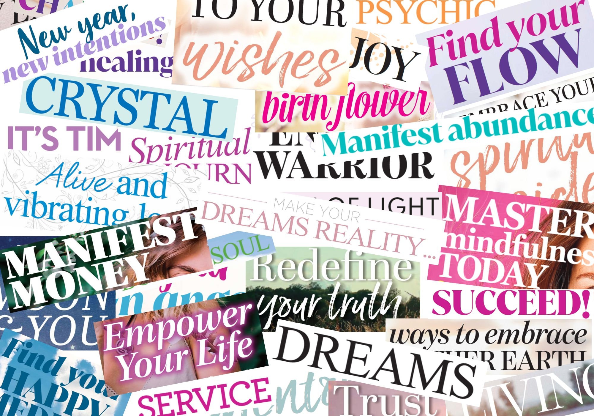 200+ Spiritual Magazine Words, Vision Board Kit Words, Vision Board ...