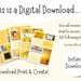 Vision Board Printable , Yellow Vision Board Kit, Vision Board Party ...