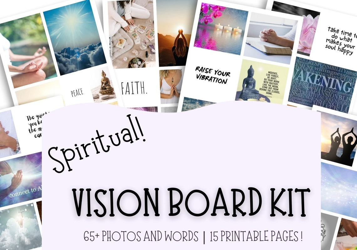 Spiritual Vision Board Printable, Vision Board for Women, Vision Board ...