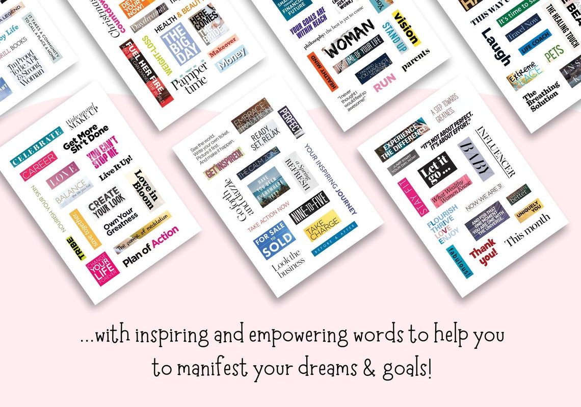 Women's Vision Board Bundle, Vision Board Kit for Women, Vision Board ...