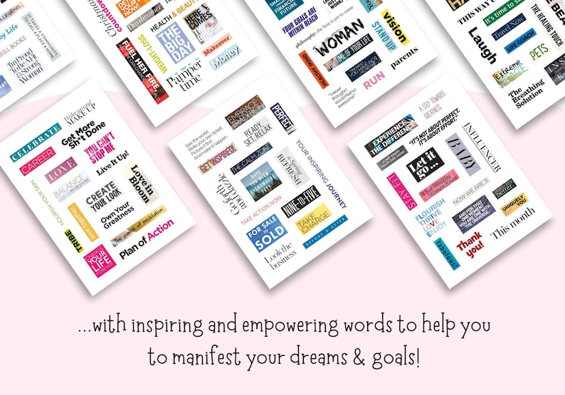 Women's Vision Board Bundle, Vision Board Kit for Women, Vision Board ...