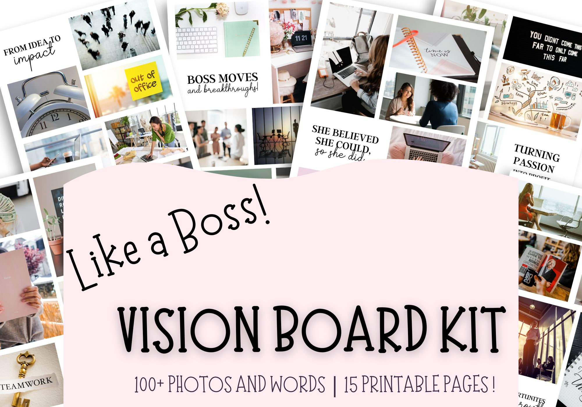 Career Vision Board, Entrepreneur Vision Board, Vision Board Party 2025 ...