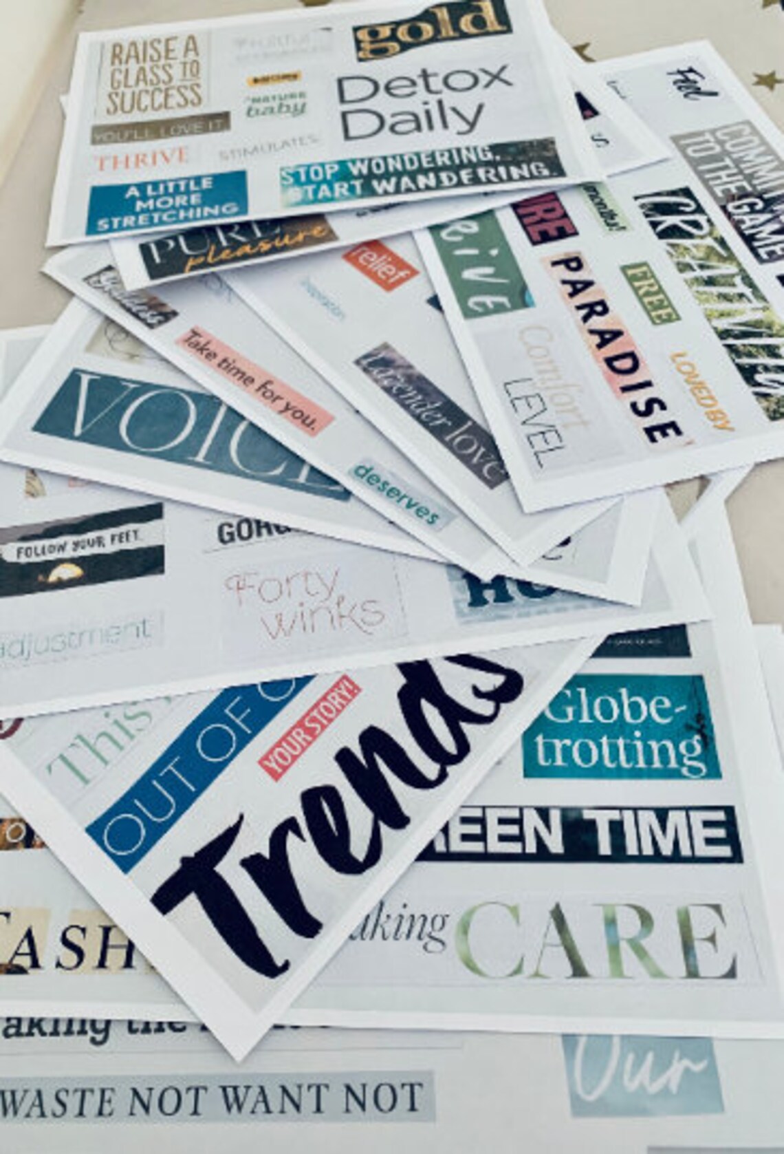 Vision Board 2026 Words, Printable Magazine Words, Printable Paper ...