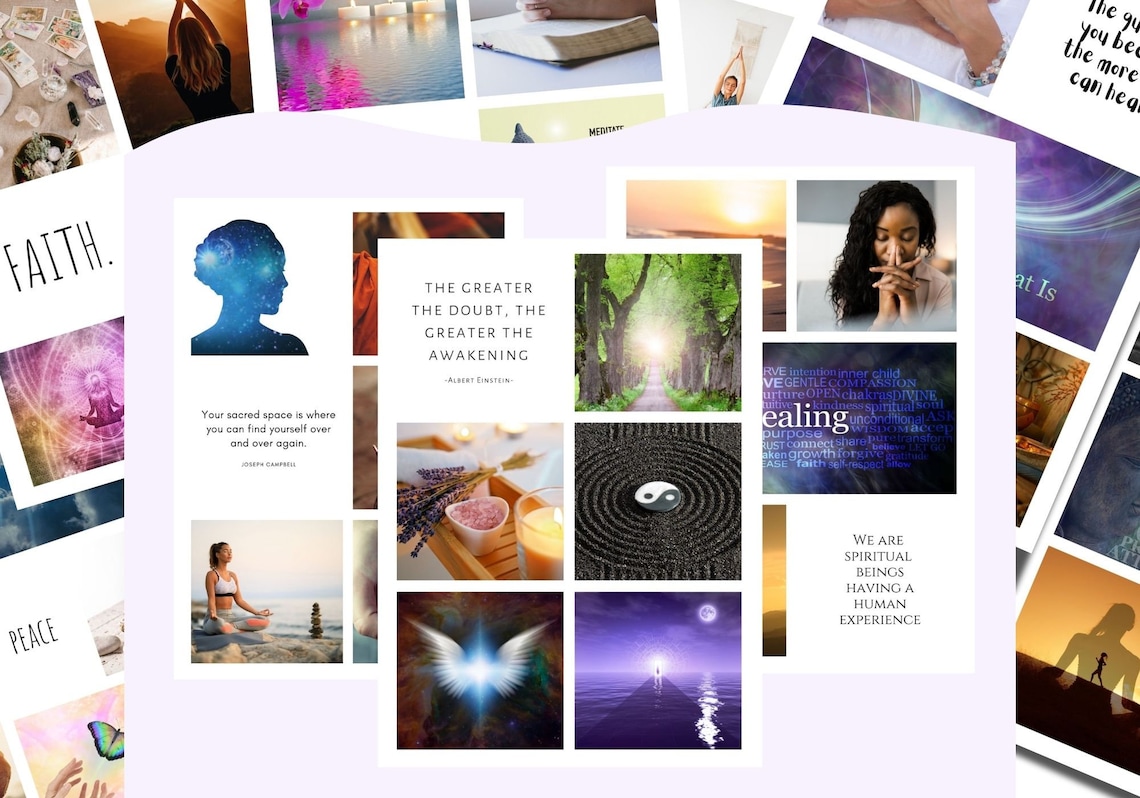 Spiritual Vision Board Printable Vision Board Kit Vision - Etsy