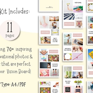 Vision Board Printable for Weight Loss, Vision Board Kit, Fitness ...