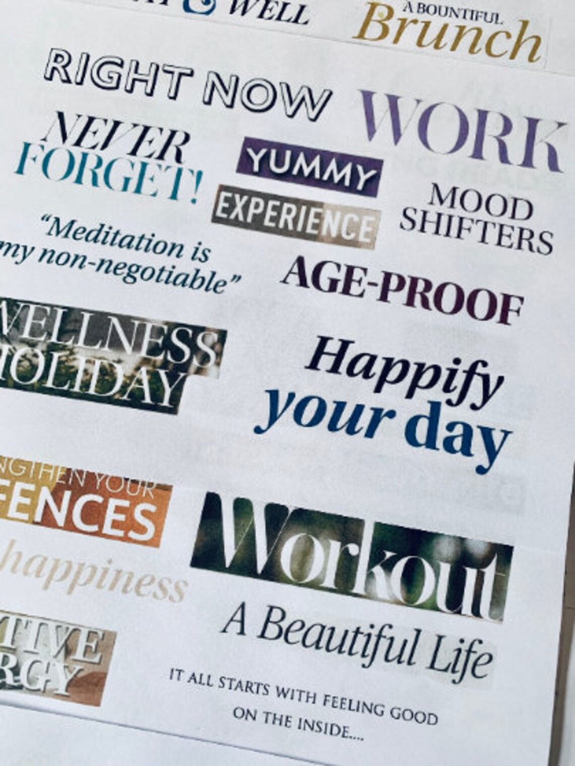 100+ Vision Board Words, Vision Board Party Printable, Vision Board Kit ...