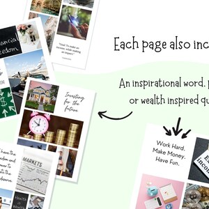 Vision Board Printable for Wealth, Money Vision Board Kit, Vision Board ...