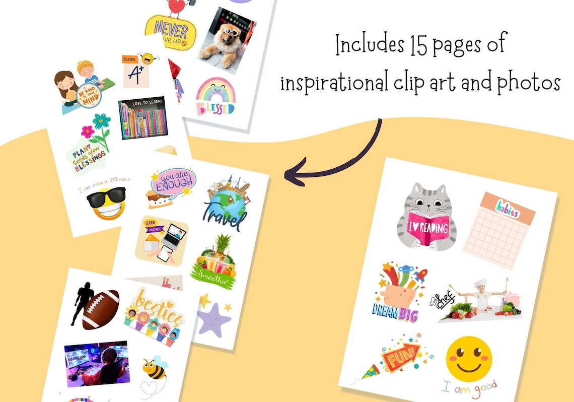 Kids Vision Board Kit, Vision Board Printable, Family Vision Board ...