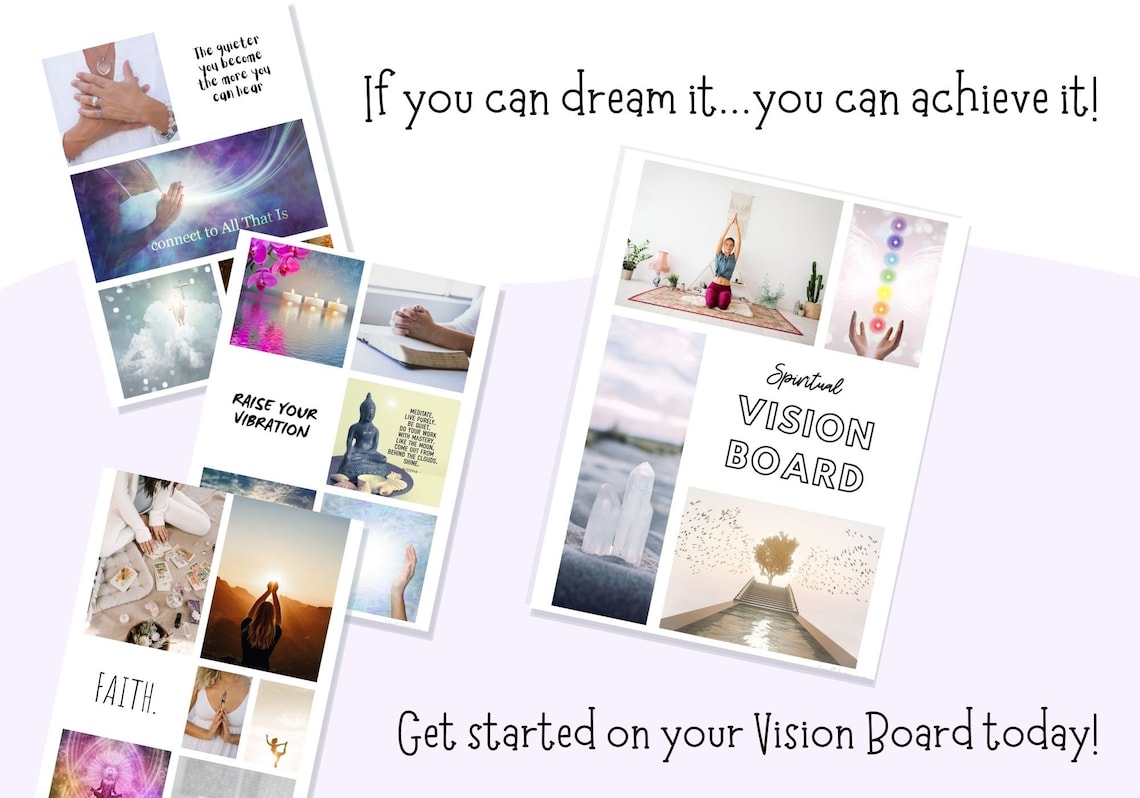 Spiritual Vision Board Printable, Vision Board for Women, Vision Board ...