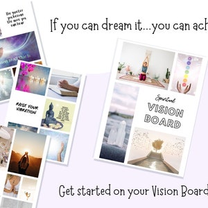 Spiritual Vision Board Printable, Vision Board for Women, Vision Board ...