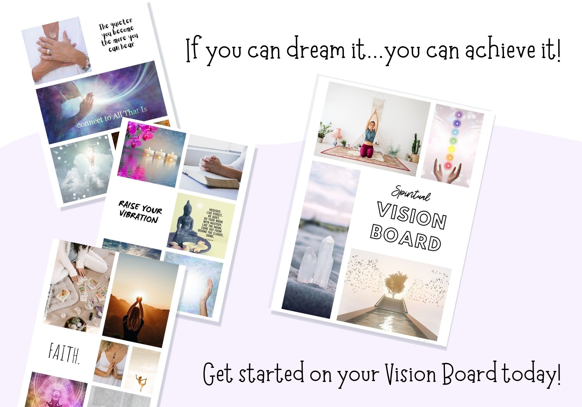 Spiritual Vision Board Printable, Vision Board for Women, Vision Board ...