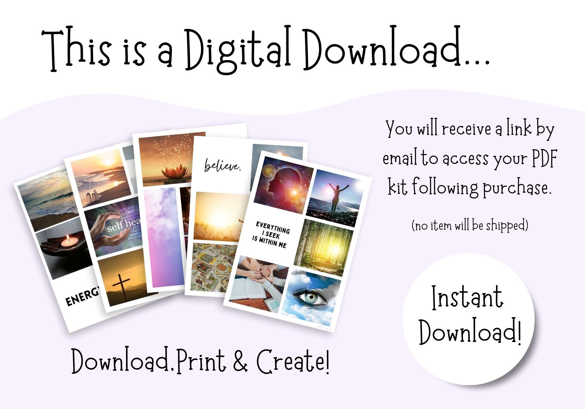 Spiritual Vision Board Printable, Vision Board for Women, Vision Board ...