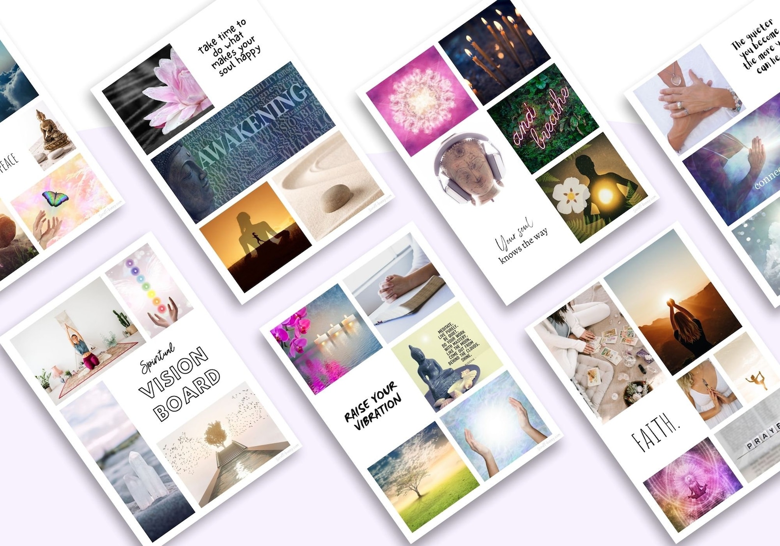 Spiritual Vision Board Printable, Vision Board for Women, Vision Board ...