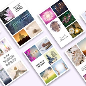 Spiritual Vision Board Printable, Vision Board for Women, Vision Board ...