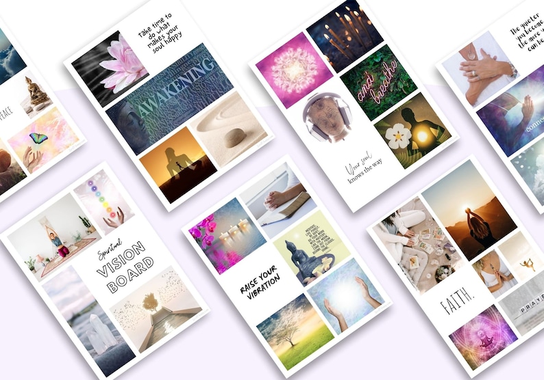 Spiritual Vision Board Printable, Vision Board for Women, Vision Board ...