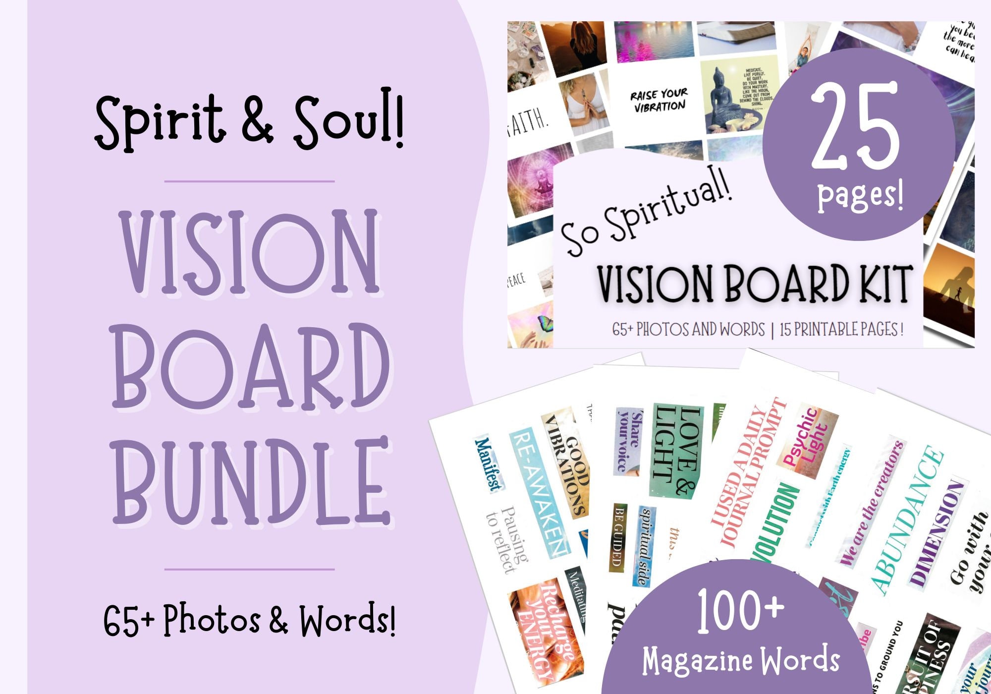 Spiritual Vision Board Bundle for Women Vision Board Printable Vision ...