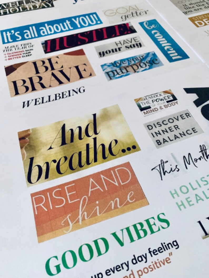 100+ Vision Board Words, Vision Board Party Printable, Vision Board Kit ...