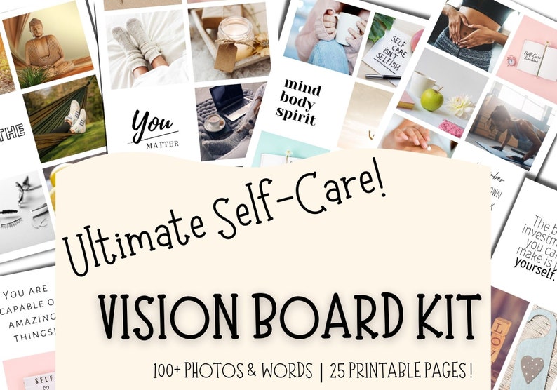 Self Care Vision Board Printable Vision Board for Women - Etsy