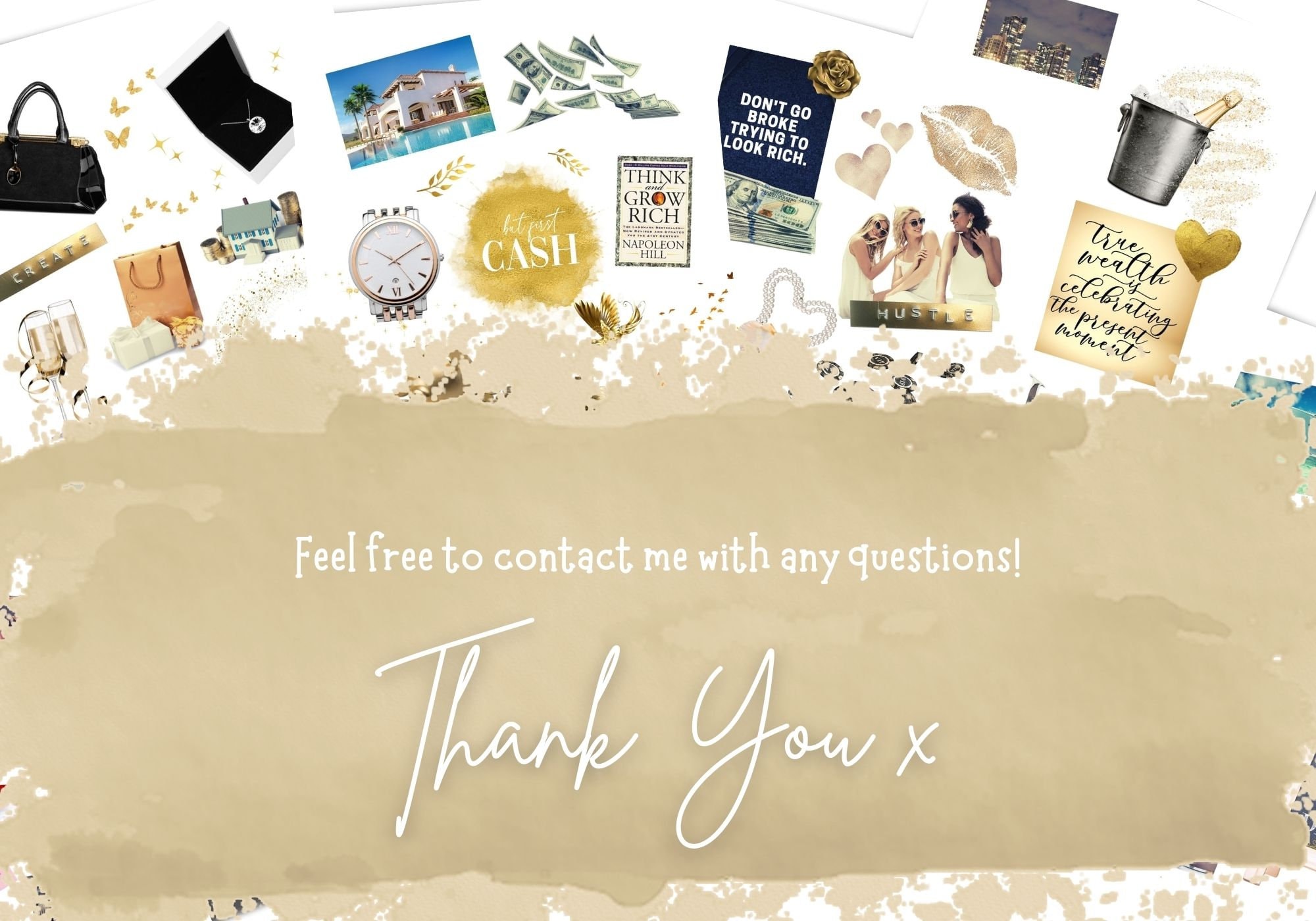 Money Vision Board Printables, Womens Vision Board, Vision Board for ...