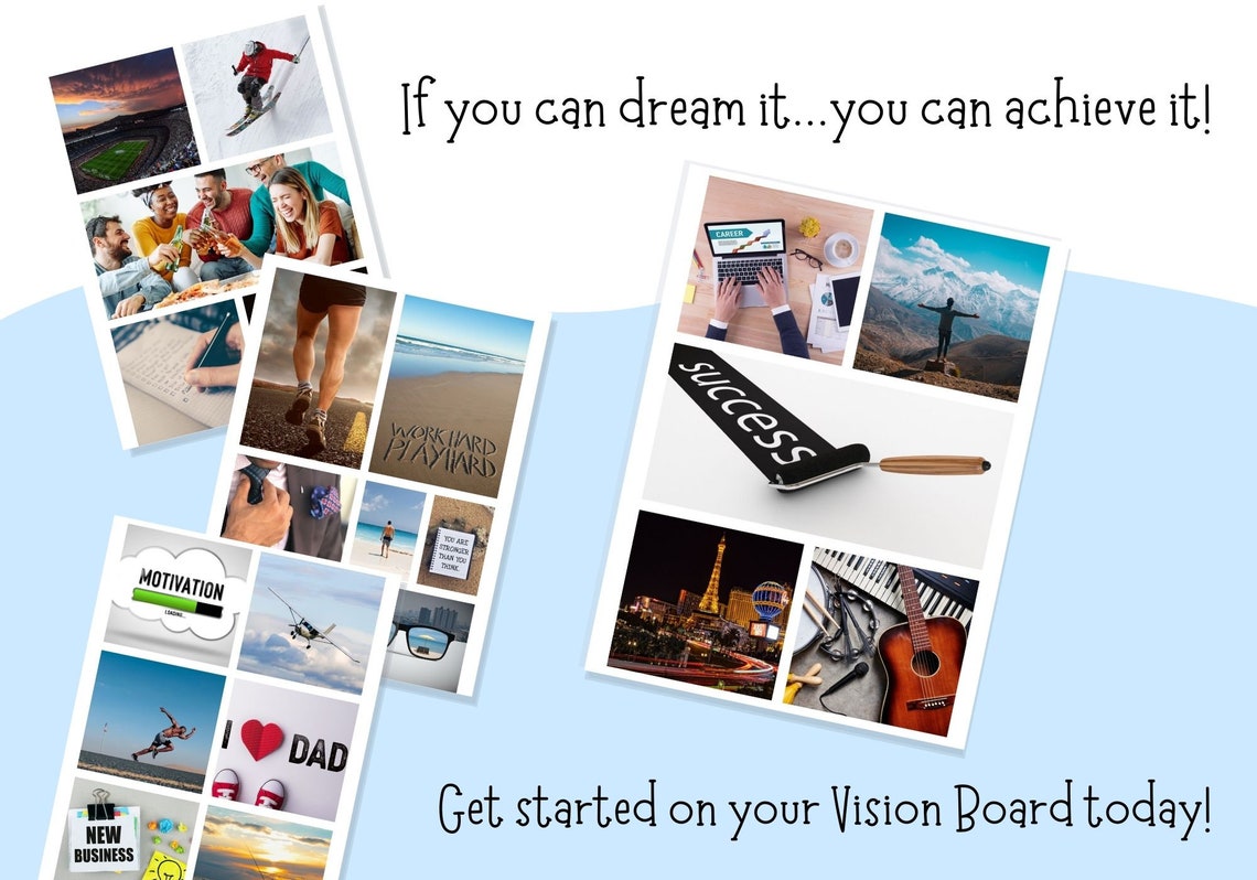 Vision Board Kit for Men, Vision Board Printable, Vision Board for Boys ...