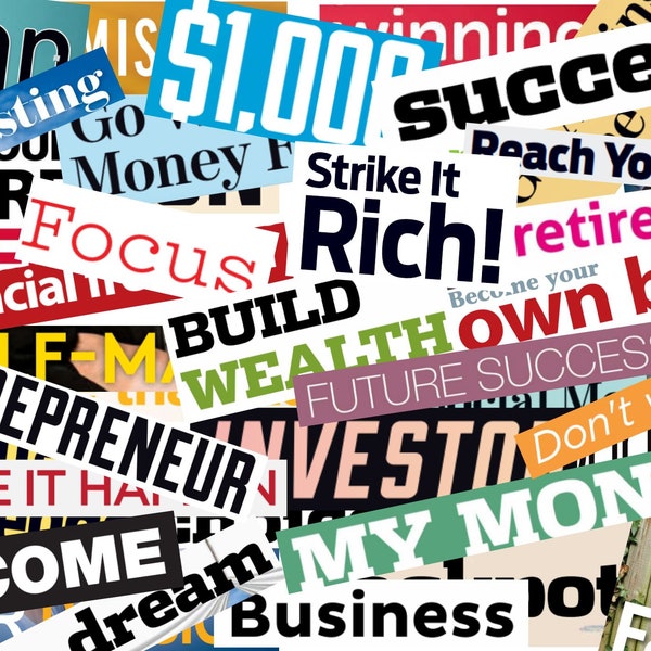 Vision Board 2025 Words, Printable Magazine Words, Printable Paper ...