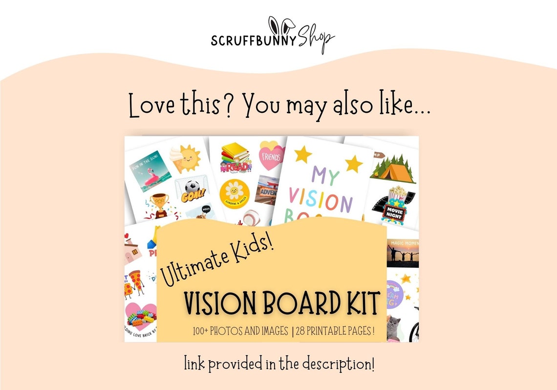 Family Vision Board Kit, Kids Vision Board Printable, Family Activity ...
