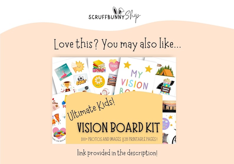 Family Vision Board Kit, Kids Vision Board Printable, Family Activity ...