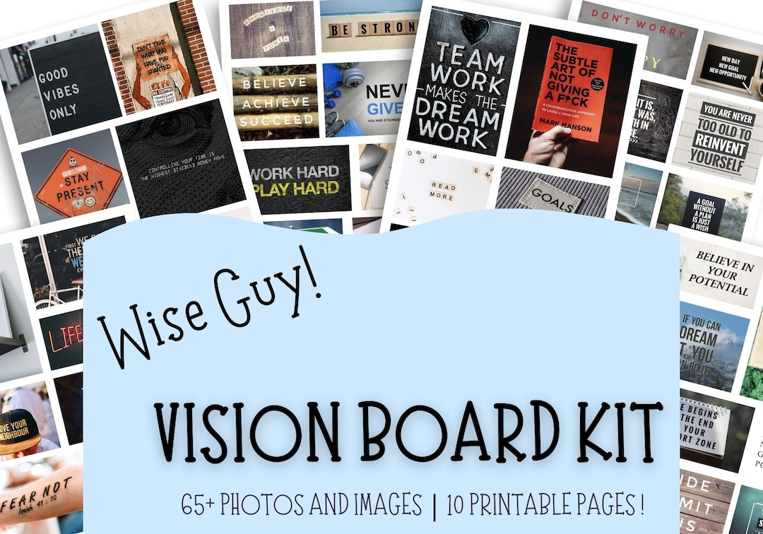 Vision Board Kit for Men, Boys Vision Board Printables, Vision Board ...