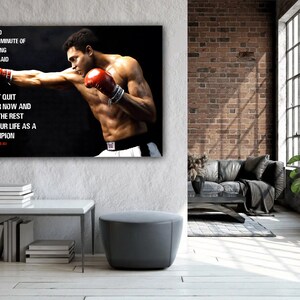Muhammad Ali Boxing Poster - Inspirational Quote Wall Art for Sports ...