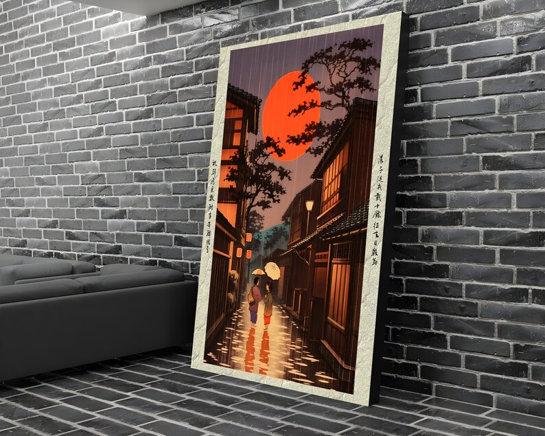 Vintage Ukiyo-e Print: Ushigome Tsuchiya Koitsu Japan, Traditional ...