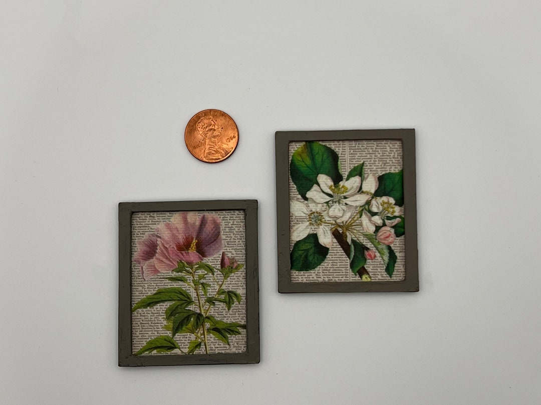 OOAK Miniature Artwork for Dollhouse Set of 2 - Etsy