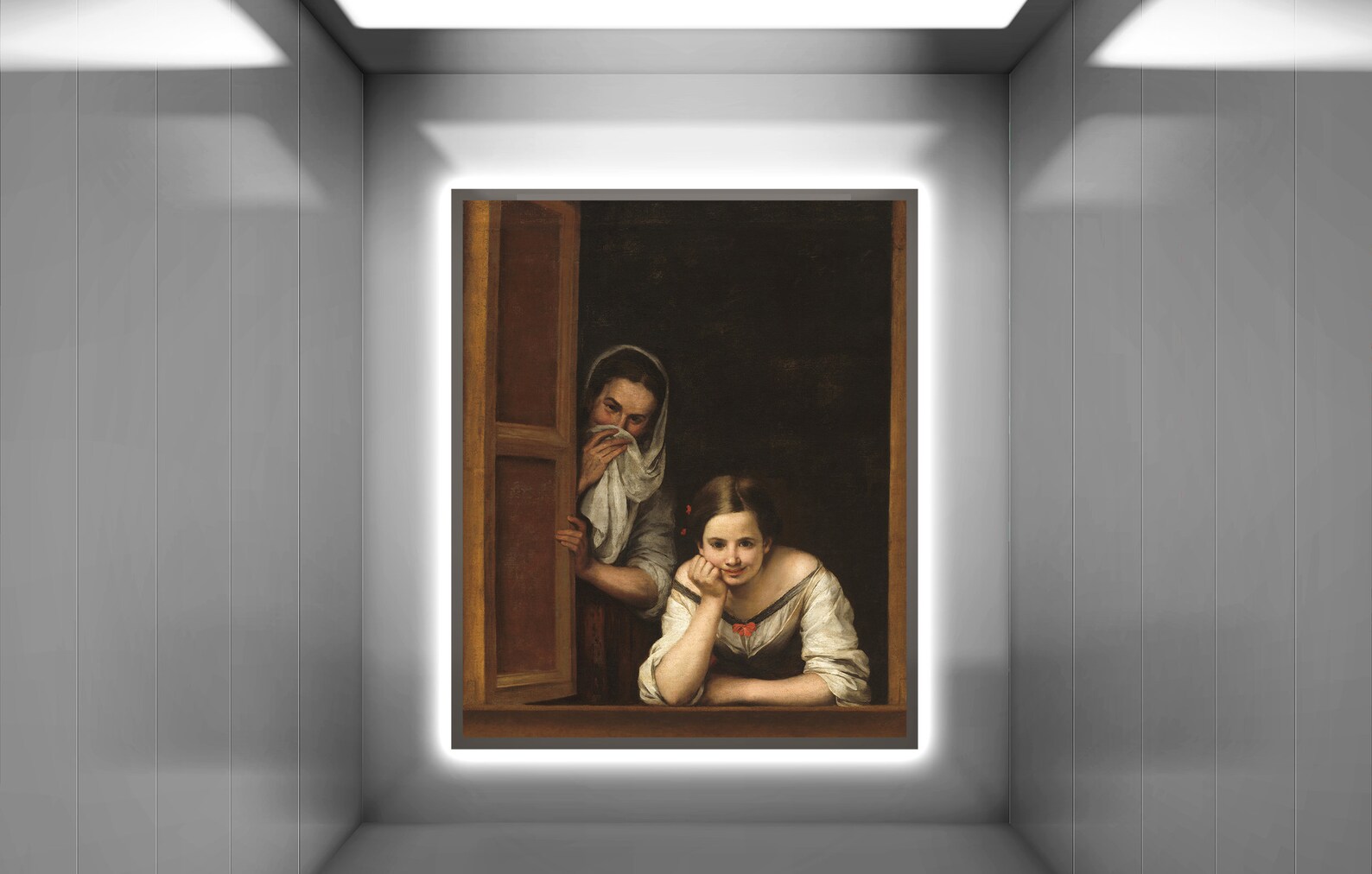 Two Women at a Window by Bartolomeo Estaban Murillo,classical Vintage ...