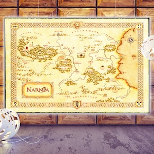 Narnia Map, Map of Narnia, Narnia Wall Art,the Chronicles of Narnia ...