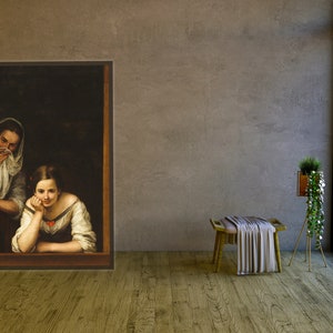 Two Women at a Window by Bartolomeo Estaban Murillo,classical Vintage ...