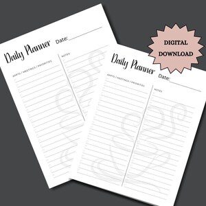 Printable Daily Schedule Goodnotes Compatible Checklist Daily - Etsy